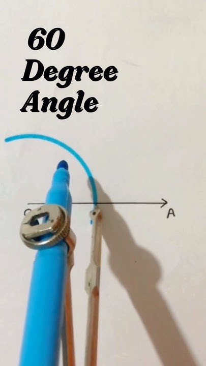 අංශක 60 How to draw 60 degrees angle Using Compass #shorts #maths - YouTube
