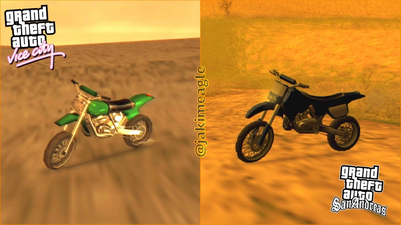 GTA Vice City vs GTA San Andreas (Sanchez Comparison) - YouTube