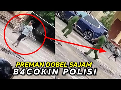 PREMAN SOK GAHAR ‼️ Preman Dobel Sajam ini Di kroyok Polisi Dan Berakhir PemB4cokan