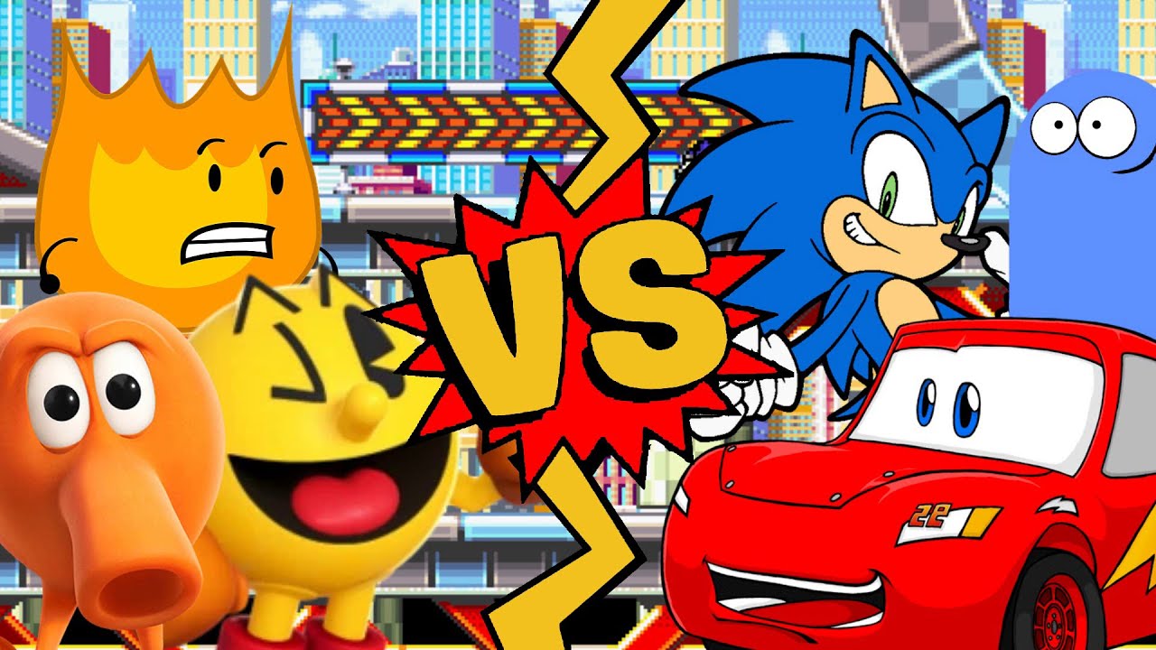 M.U.G.E.N. Battles | Firey/Pac-Man/Q*bert vs Bloo/Sonic Teen/Lightning ...