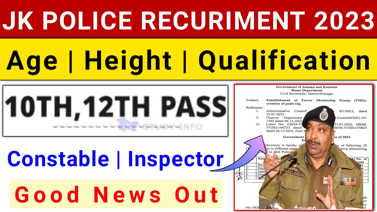JK Police Recruitment 2023 | JKP Official Notification Out | JK Police ...