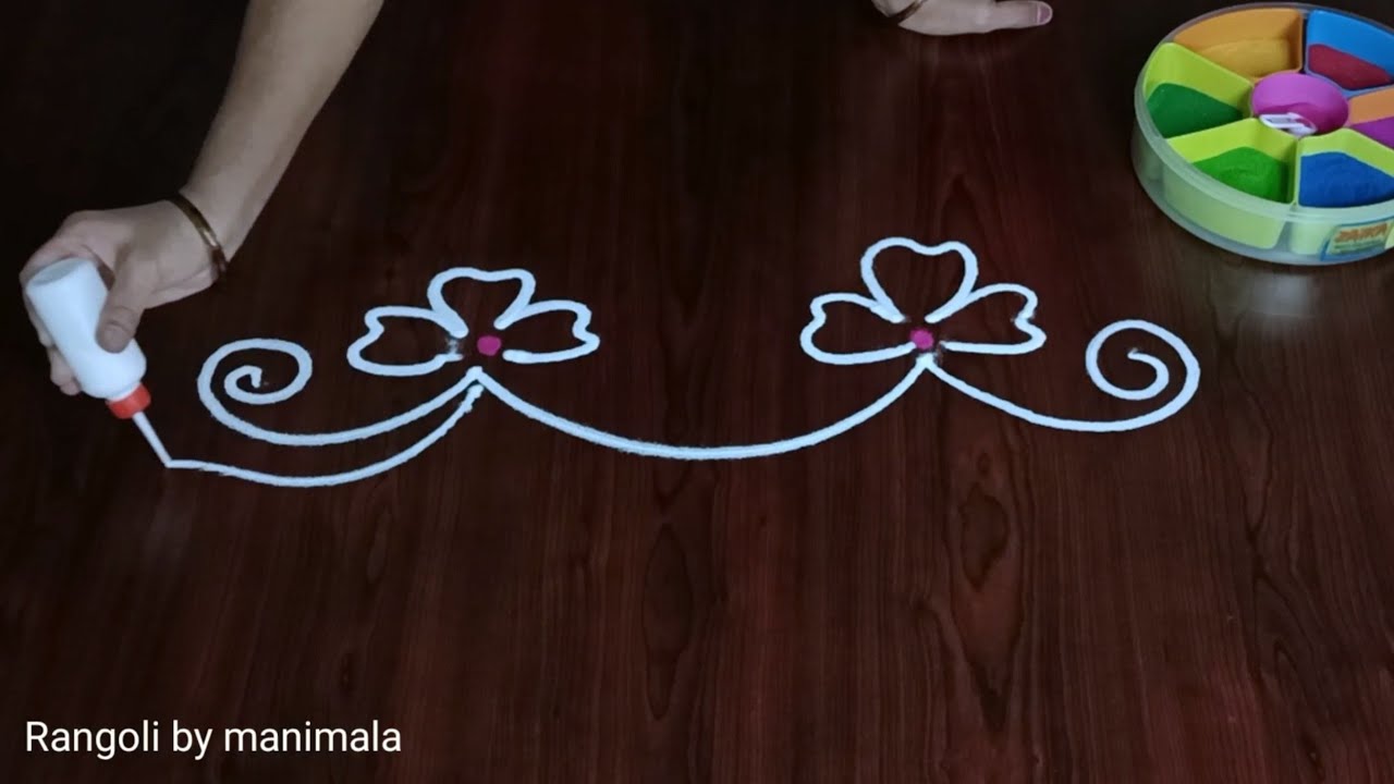 New year special 2023 rangoli border design/ creative border design by ...