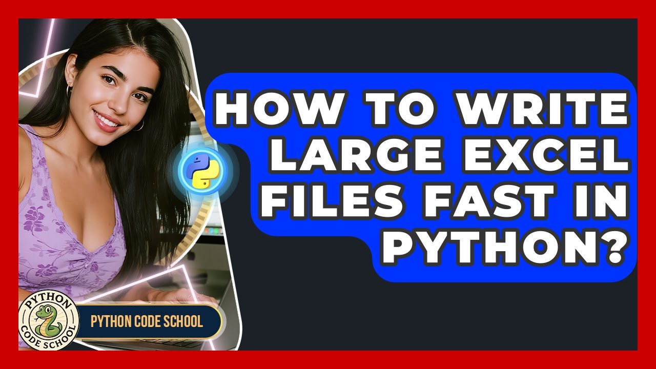 How To Write Large Excel Files Fast In Python? - Python Code School - YouTube