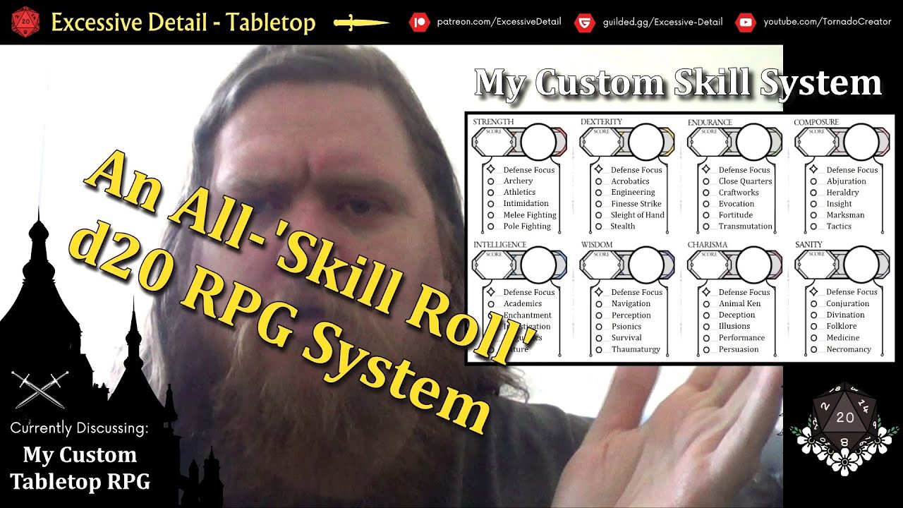 An All-'skill roll' d20 RPG System - Homebrew D&D Replacement - YouTube