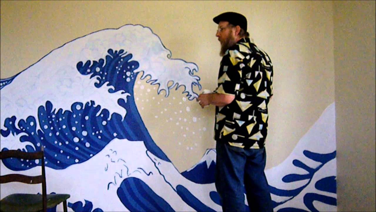 Mural: The great wave off Kanagawa - YouTube