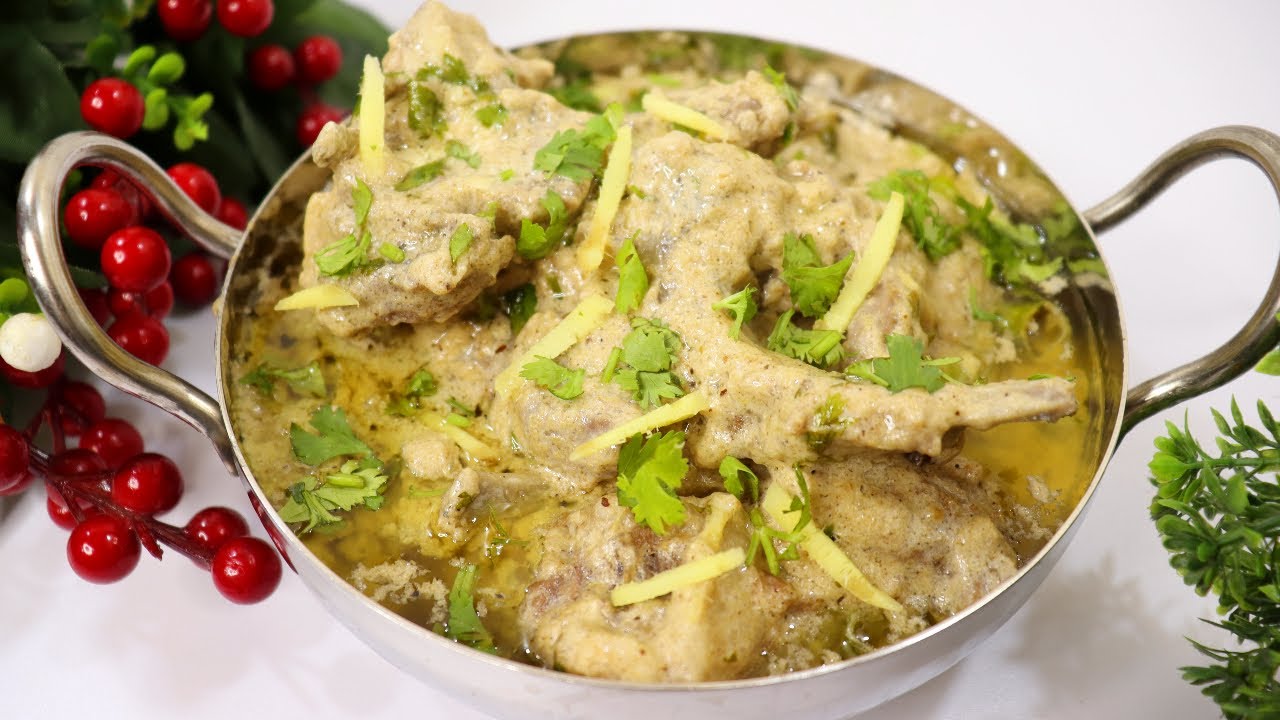 Dawaton Wali Mutton Karahi Recipe | Smoky White Mutton Karahi Recipe ...