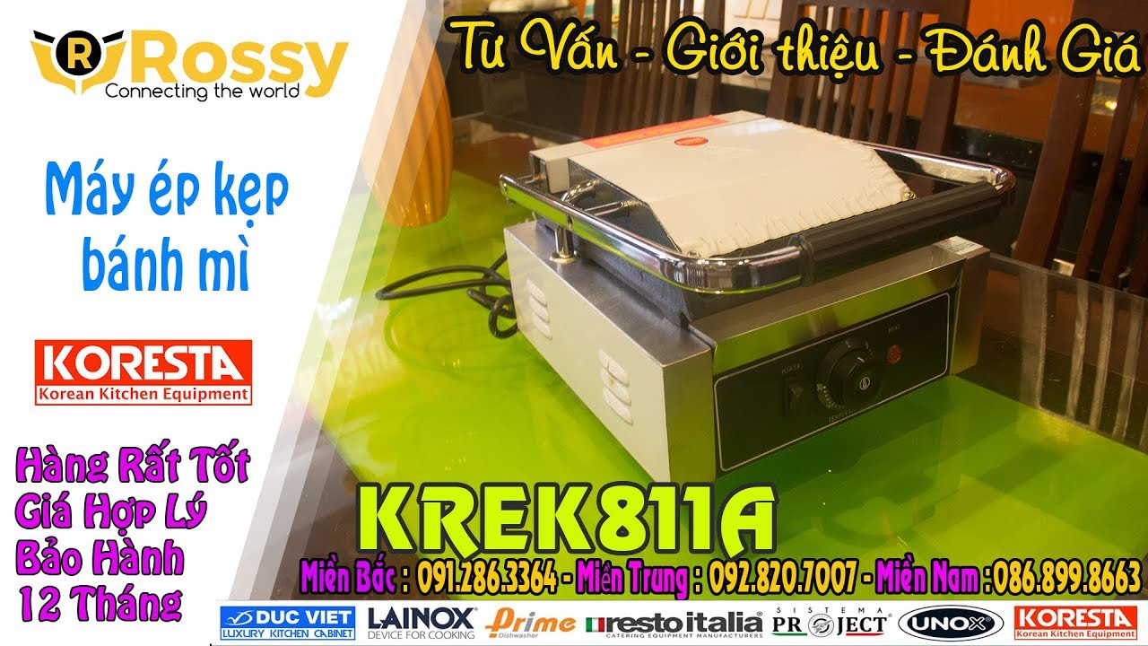 Giới thiệu máy ép kẹp bánh mì Koresta KREK811A | Sandwich Grills ...