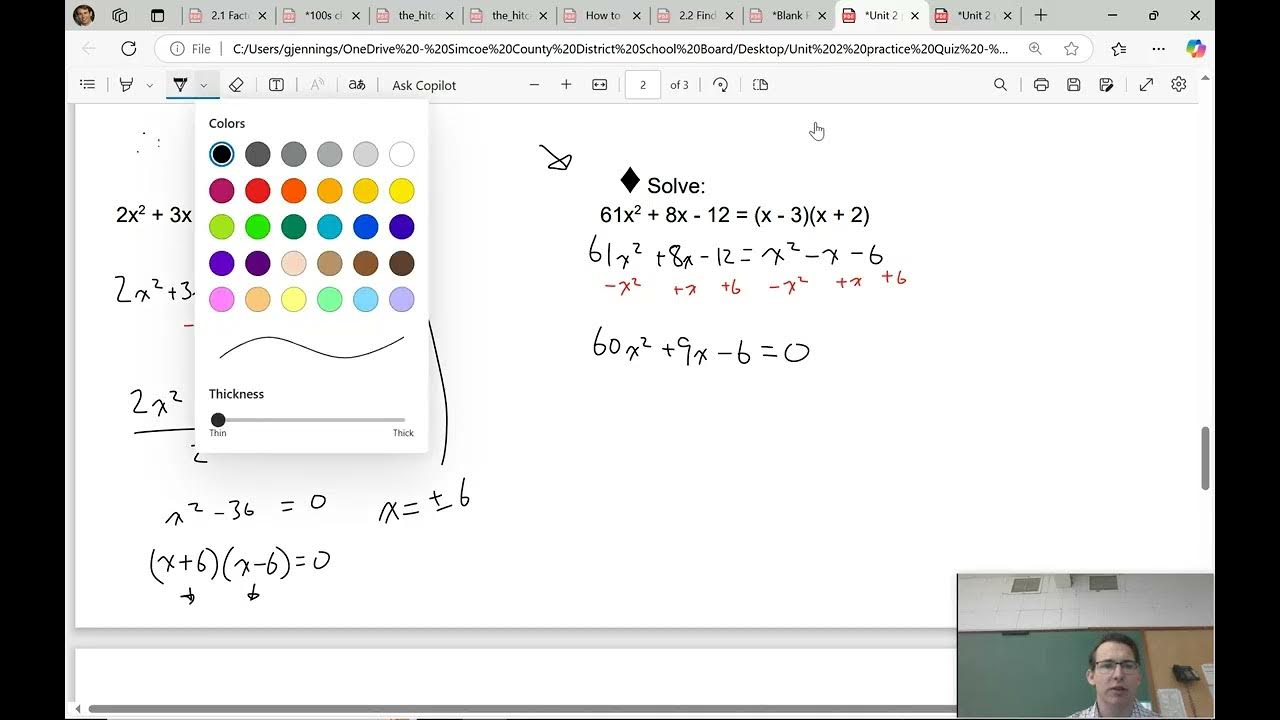 Unit 2 practice quiz MCF3M 2/2 - YouTube