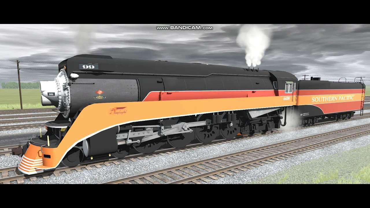 MSTS SP GS-4 #4438 Whistle 3-Part - YouTube