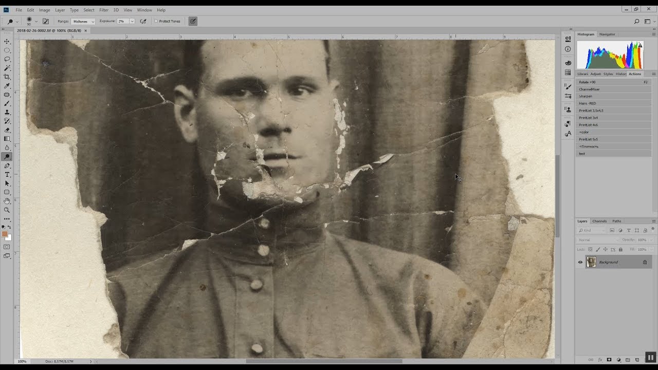 Old photo Restoration - Part 1: Face Retouching. - YouTube