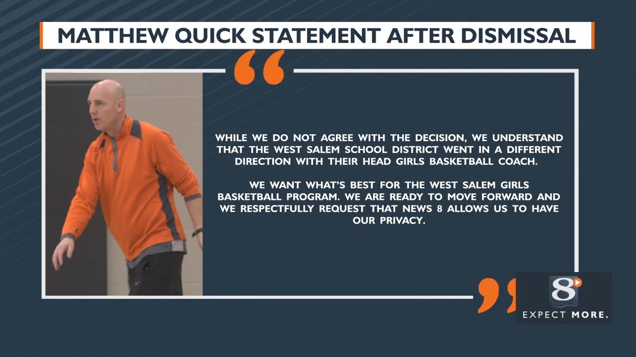 Matthew Quick discusses dismissal as West Salem coach - YouTube
