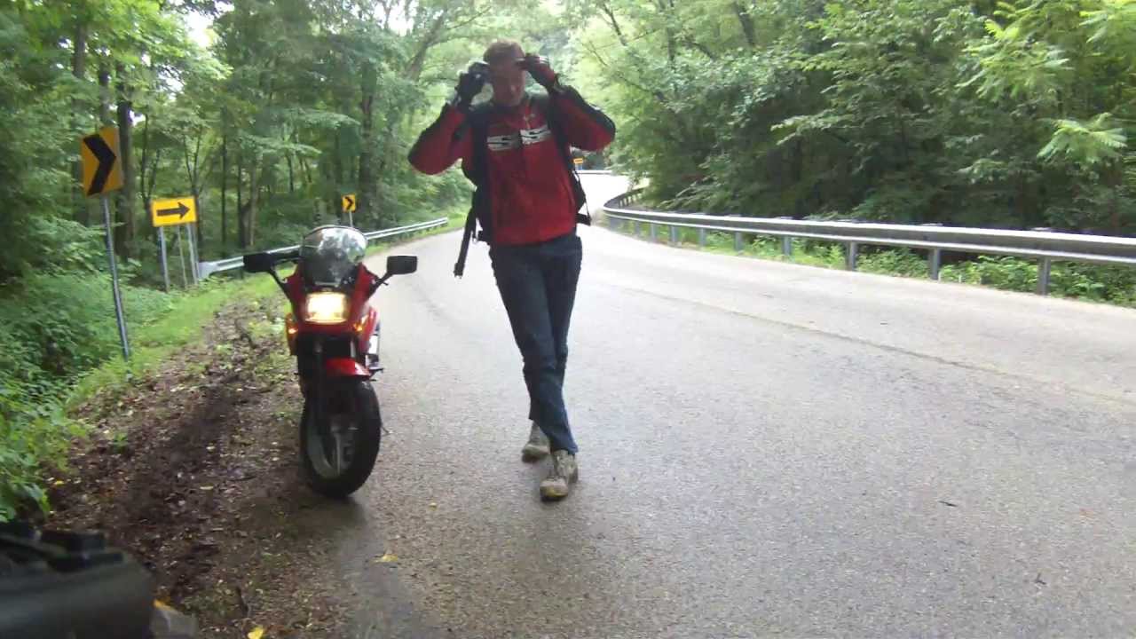 Laid down my motorcycle - Riding the back roads - YouTube