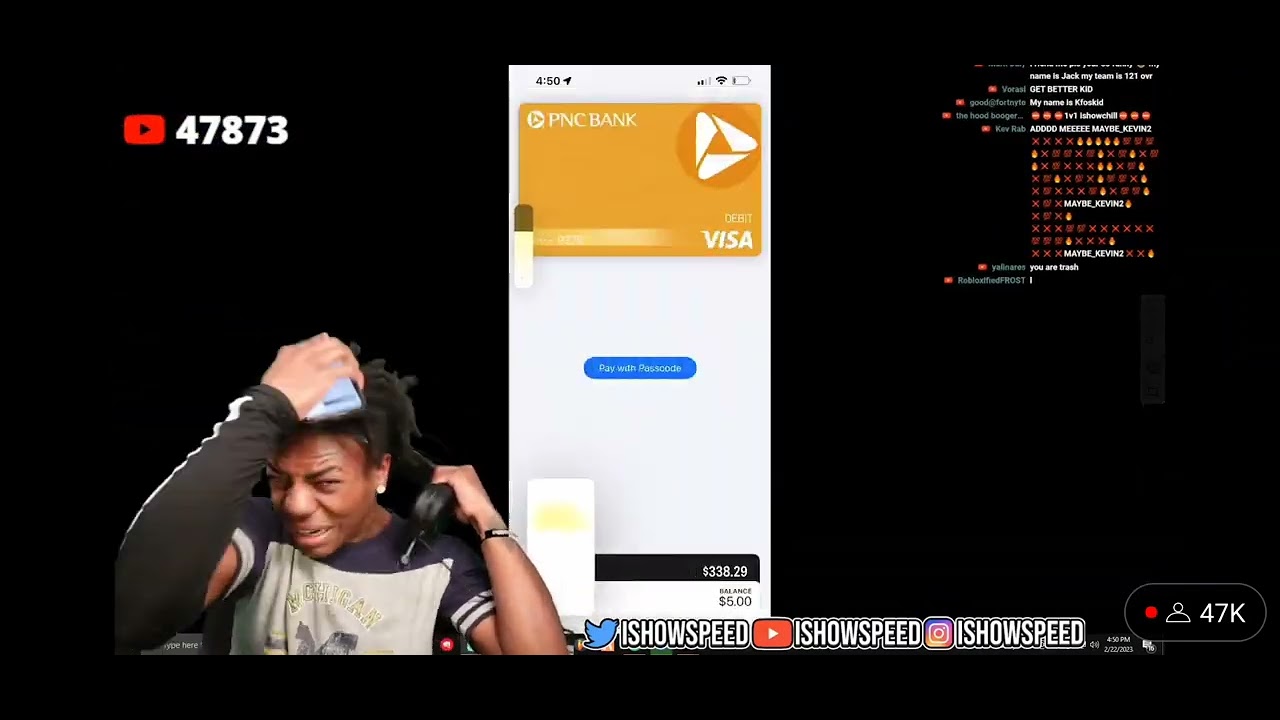 ISHOWSPEED buys $10000 gift card and LEAKS credit card info ON STREAM ...