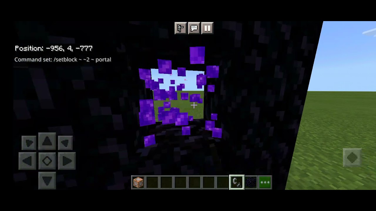 One Block Portal In Minecraft Command - YouTube