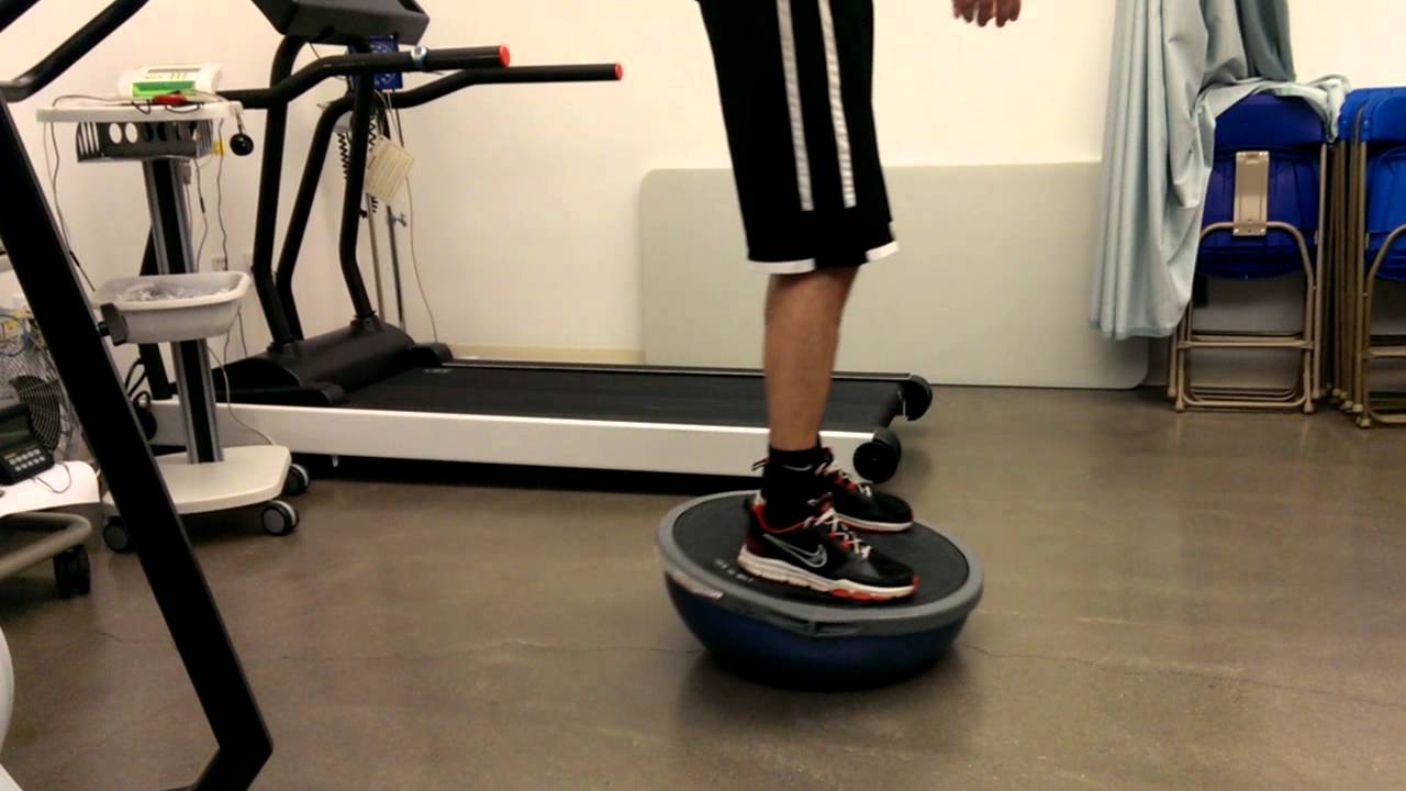 Bosu Ball heel/ toe - YouTube