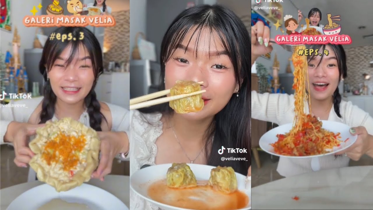 KOMPILASI TIK TOK VELIAVEVE_ EDISI MUKBANG - YouTube