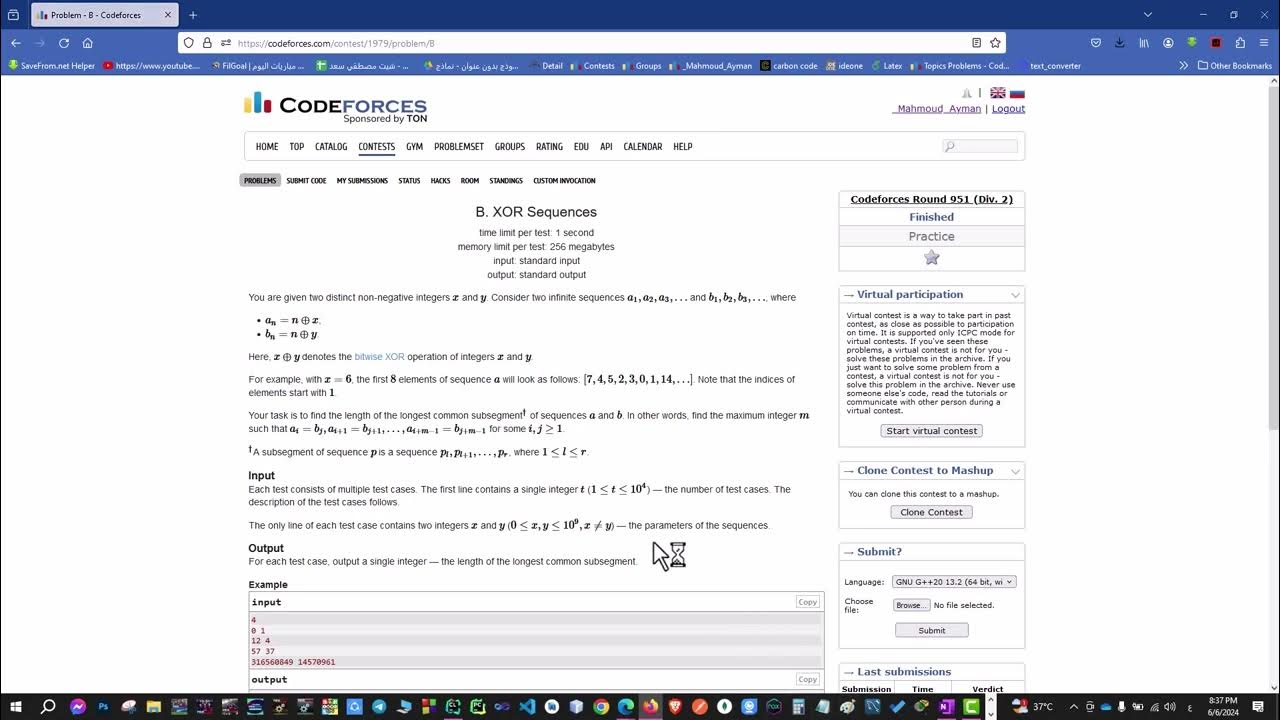 Codeforces Round 951 Div 2 Solutions ( A , B , C , D ) - YouTube