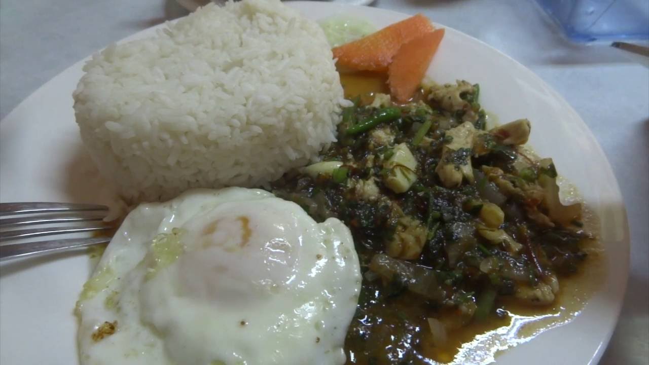 myanmar stirfried Kachin chicken with rice - YouTube