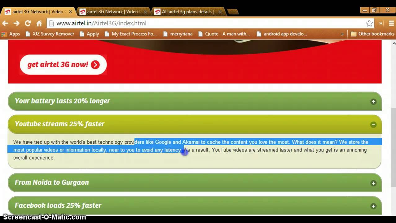 airtel 3g plans - YouTube