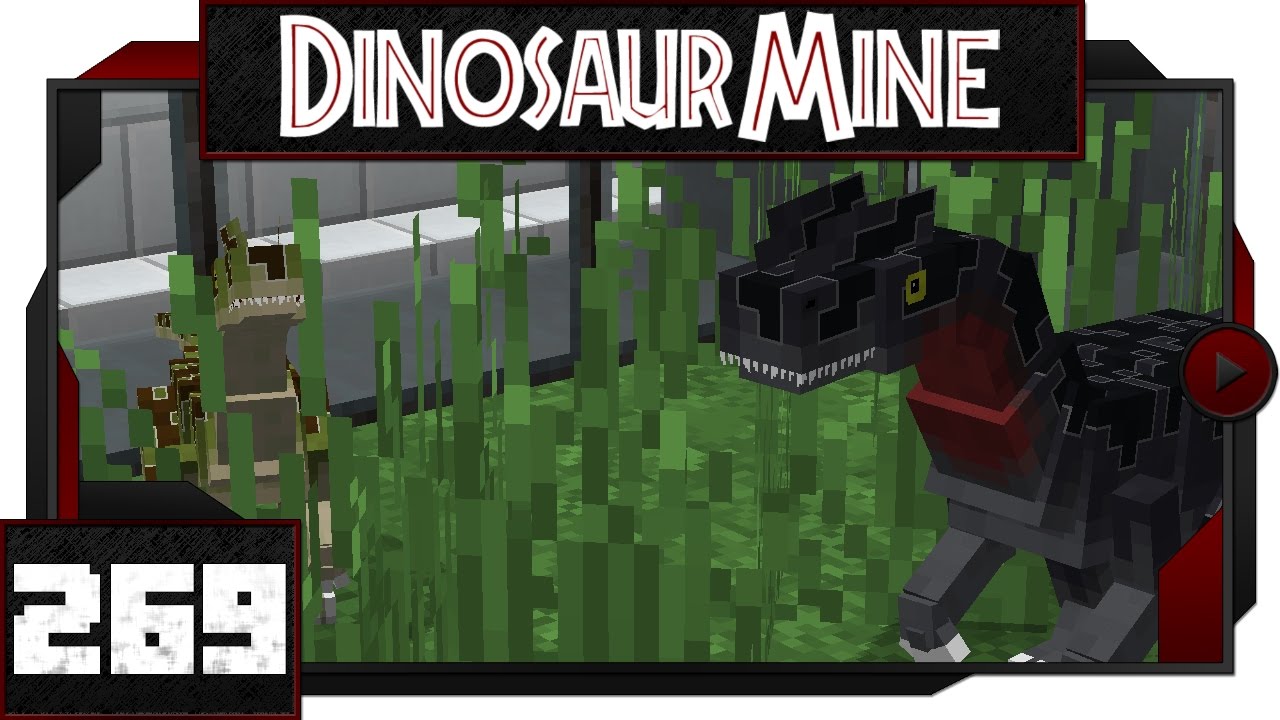 Minecraft - Dinosaur Mine - #269 - New Dilo Enclosure - YouTube