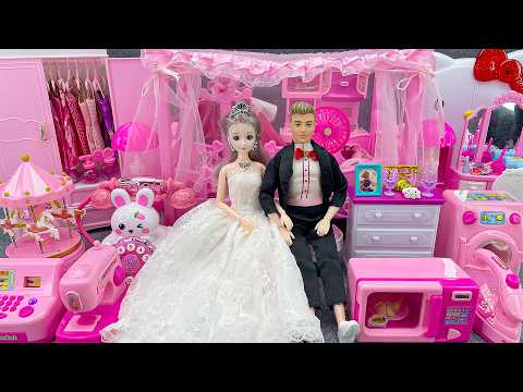 18 Minutes Satisfying With Unboxing Barbie Princess Wedding Dress Up Playset Review Toys｜ASMR