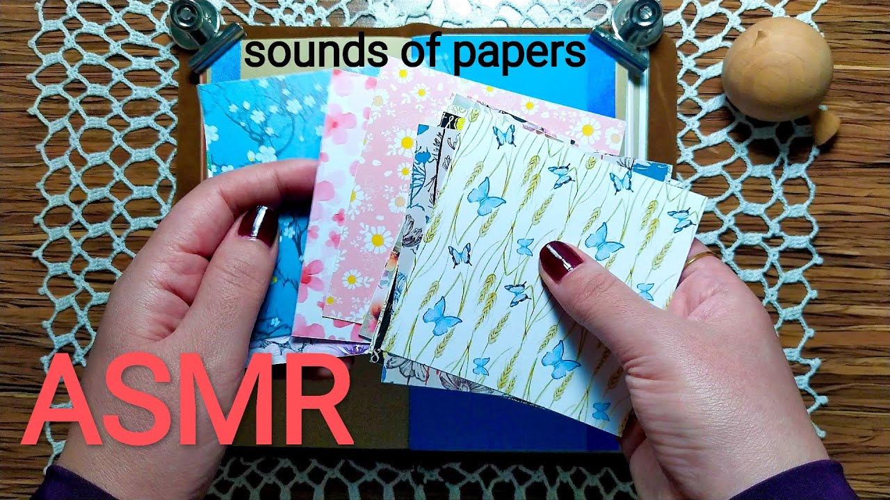 ASMR Journaling | Sounds of Papers | Scrapbooking in Blue Theme (no ...