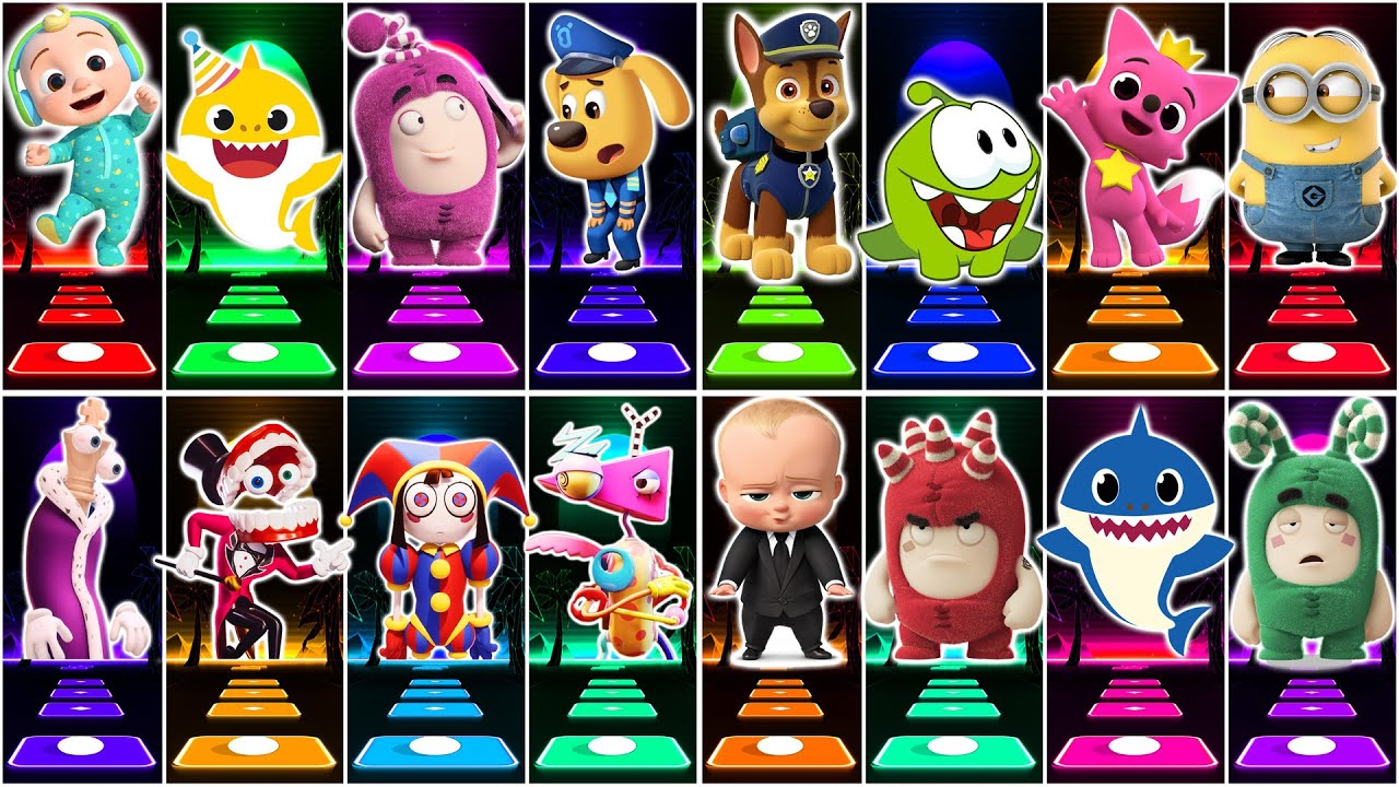 MegaMix Digital Circus 🆚 Baby Shark 🆚 Paw Patrol 🆚 Oddbods - YouTube