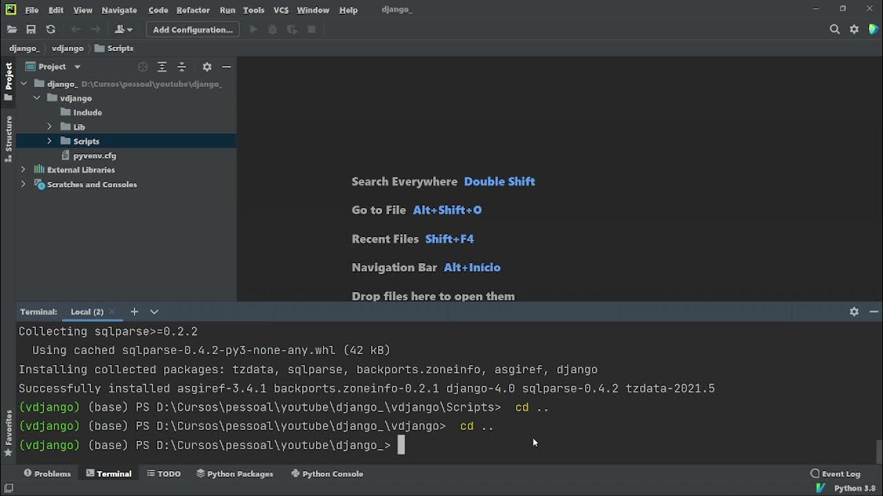 85 - Configurando o ambiente de desenvolvimento e criando um projeto ...