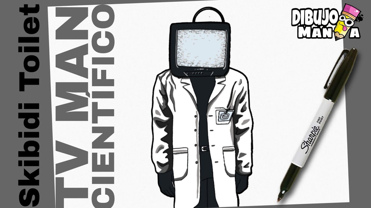 COMO DIBUJAR A TV MAN CIENTÍFICO de SKIBIDI TOILET | how to draw ...
