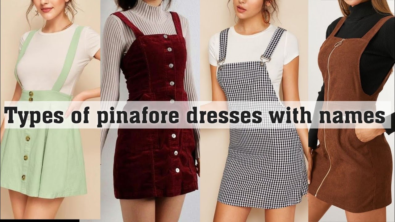 Types of pinafore dresses with names||THE TRENDY GIRL - YouTube