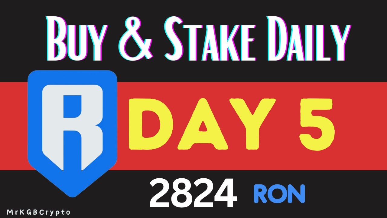 RONIN TOKEN Ron Token Daily Buys & Staking Journeys - DAY 5 - YouTube