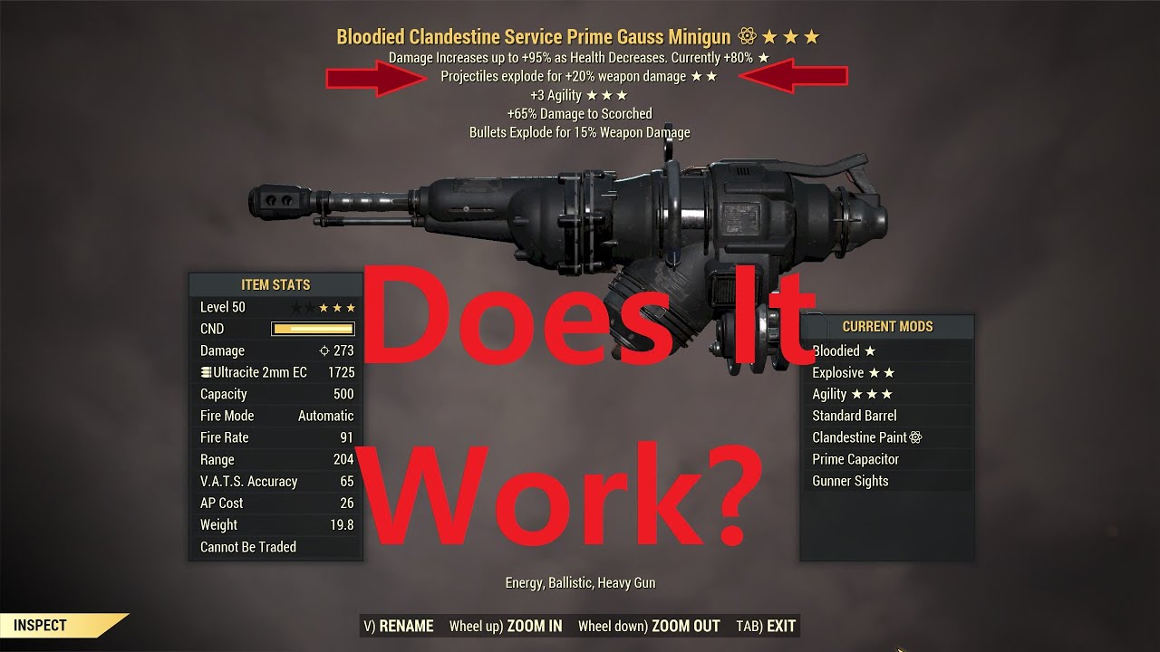 Fallout 76: Does Explosion Effect Work With Guns Born With Explosive ...