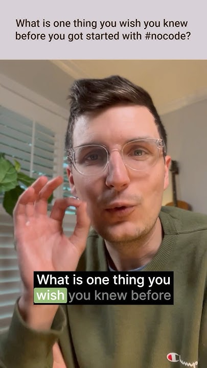 NOCODE REGRETS 😭 What is 1 thing you wish you knew before getting started with nocode? - YouTube