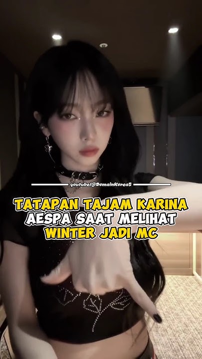 Tatapan tajam Karina Aespa saat melihat Winter jadi MC #kpop #shorts - YouTube