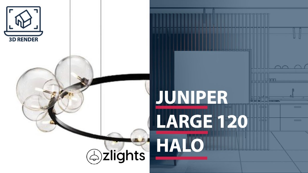 Juniper Large 120cm | Bespoke Lighting Design | 3D Visualisation ...