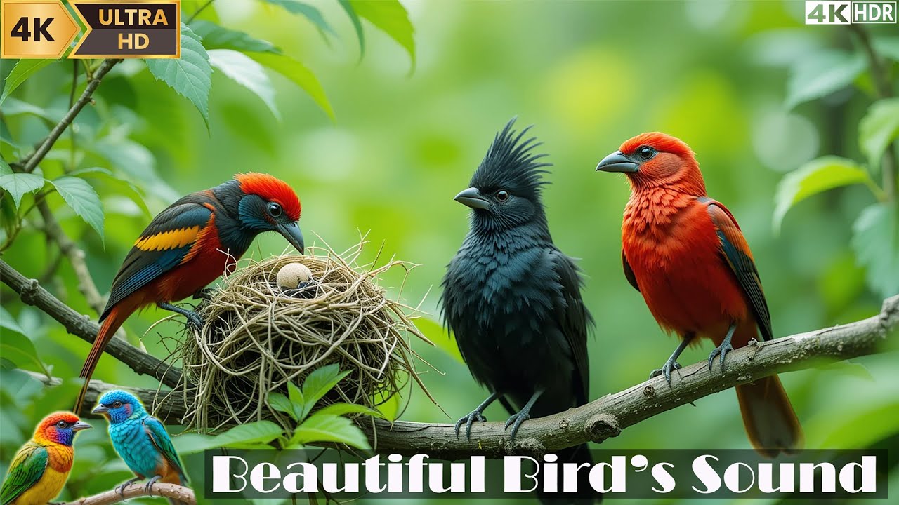 Most Colorful Birds in 4K- Magical Nature | Beautiful Birds Sound in ...