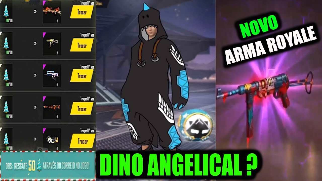 SKIN RARA DE GRAÇA! DINO ANGELICAL ?! 50 ÁRVORES DE NATAL NO CORREIO ...