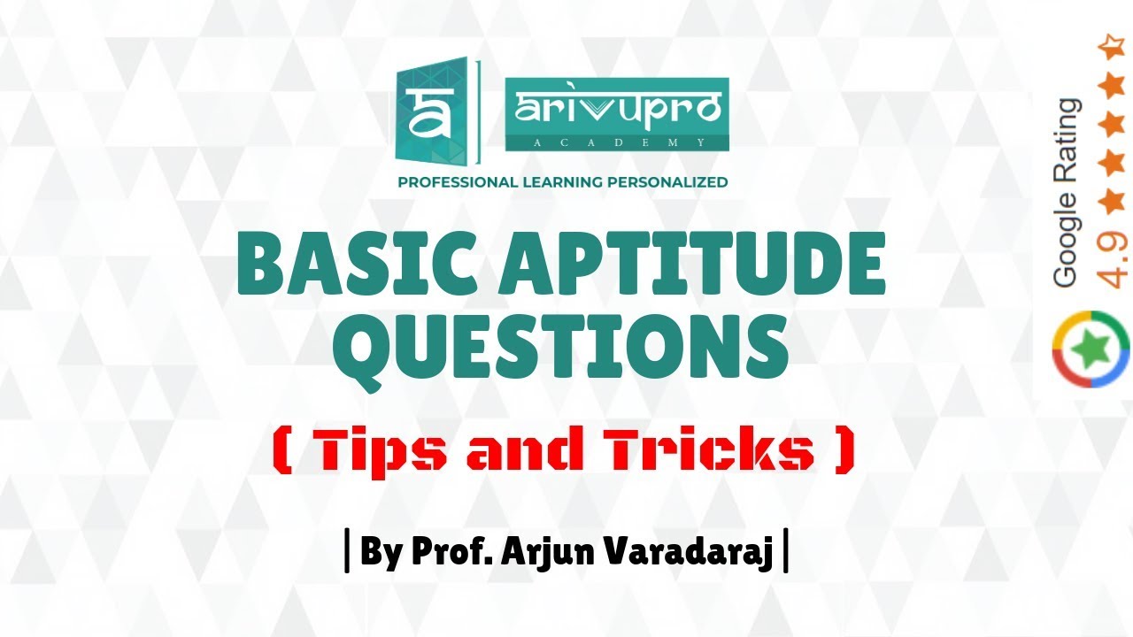 Basic Aptitude Questions - YouTube