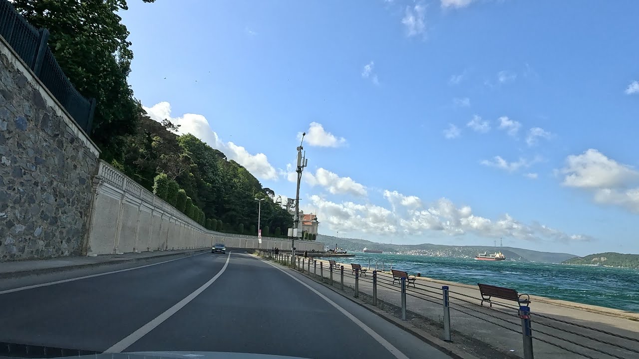 Istanbul Scenic Drive 4K | Bosphorus Coastline | Baltalimanı to Rumeli ...