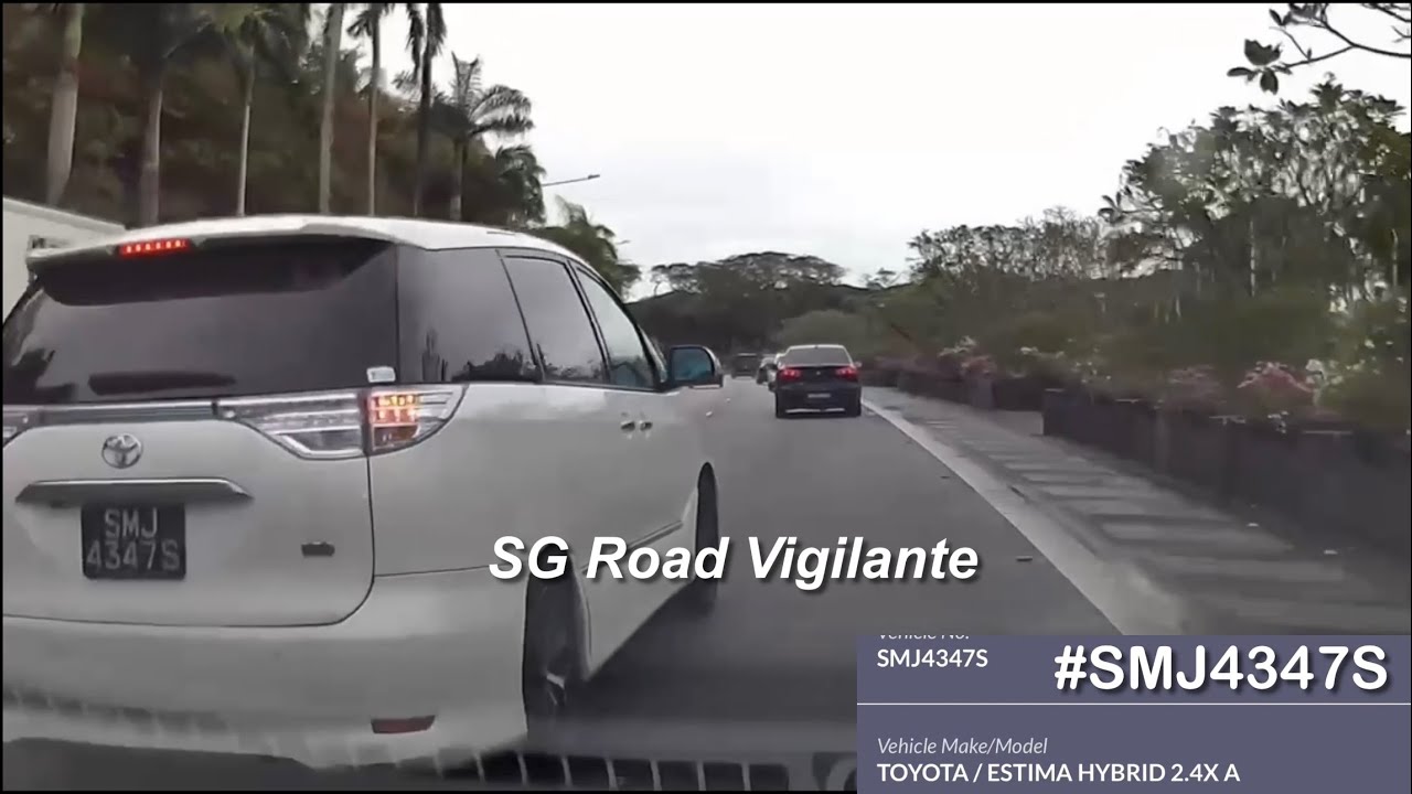 24jan2025 ecp #SMJ4347S toyota estima reckless lane change - YouTube