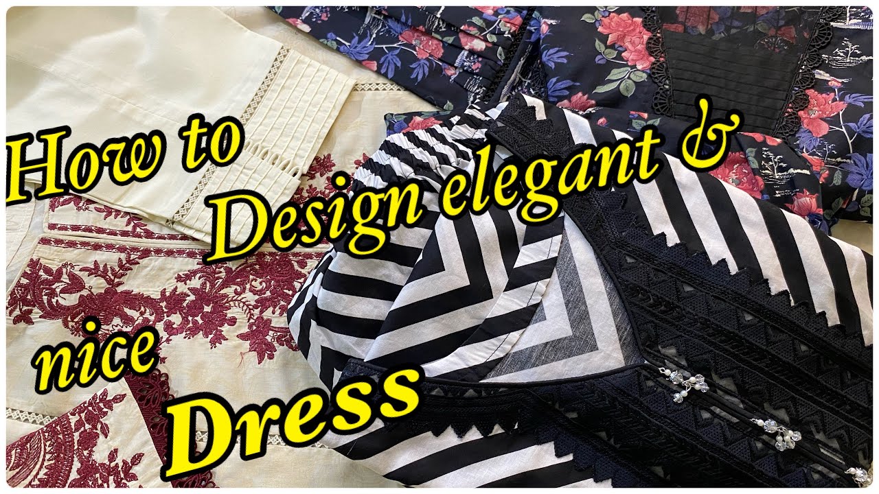 How to design a dress decent and elegant by using small laces # ...