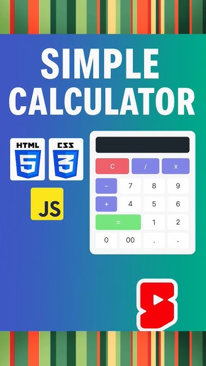 Build a Simple Calculator App with HTML, CSS & JavaScript | Beginner Web Project #shorts # ...