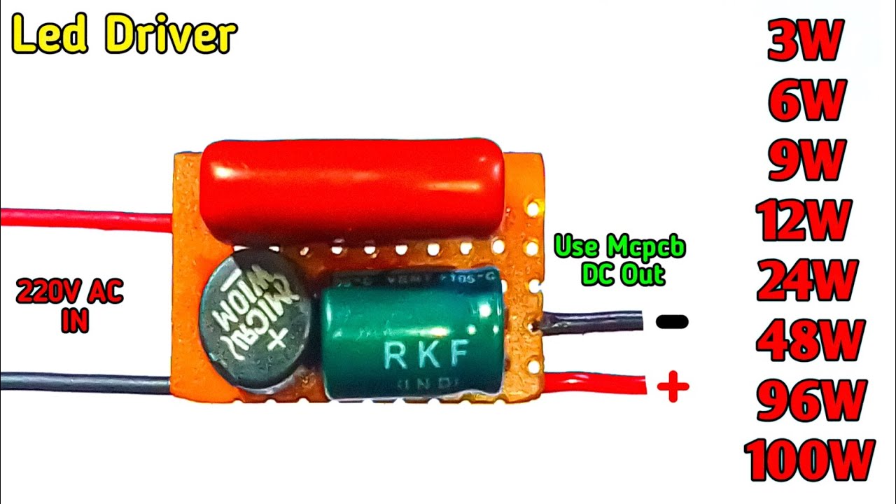 How to make led drive circuit || All Watts 3W 6W 9W 12W 24W 48W use ...
