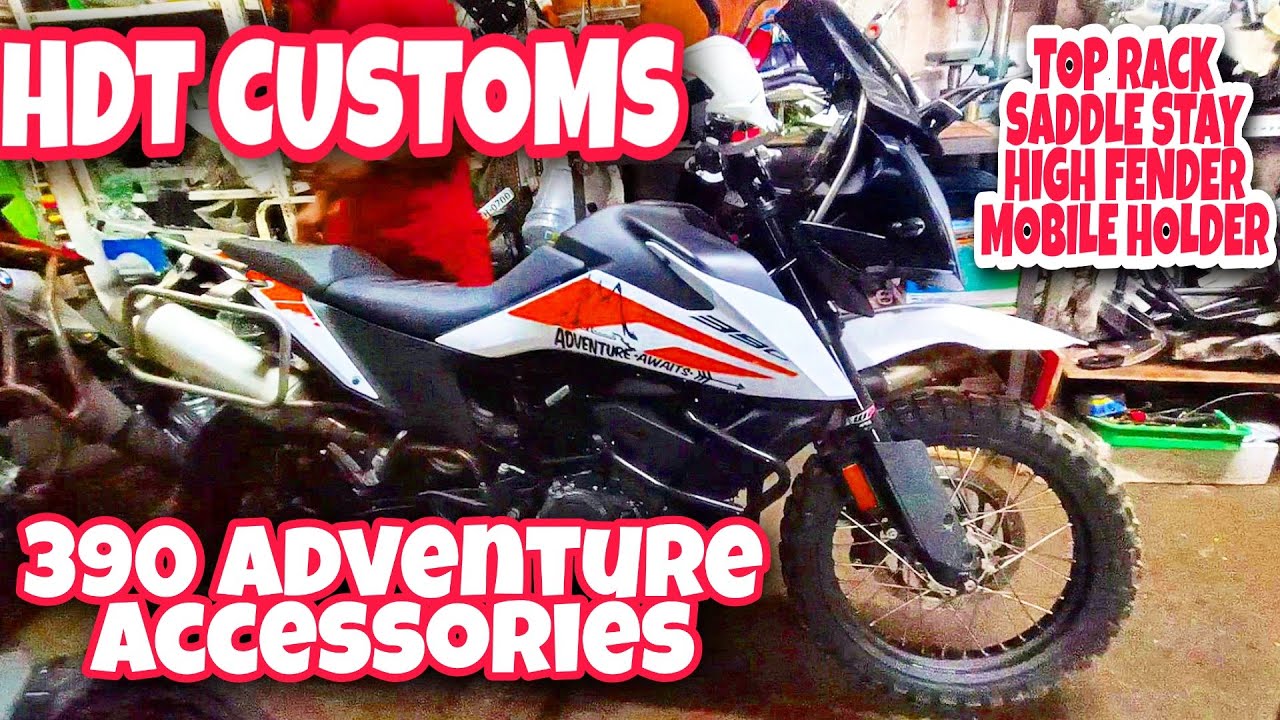 HDT CUSTOMS KTM 390 ADVENTURE ACCESSORIES | Top Rack Saddle Stay ...