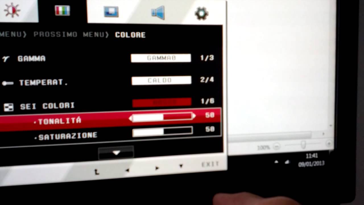 LG IPS224V-PN OSD - Menu Interno - YouTube