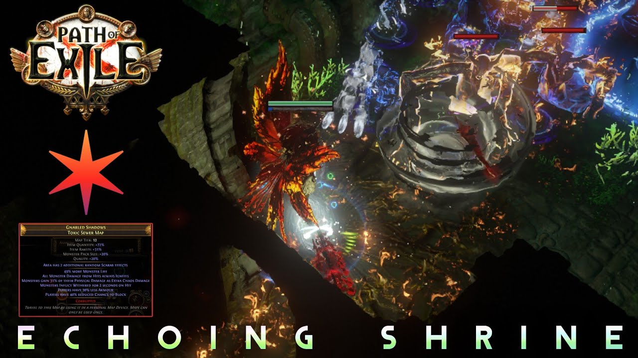 Echoing Shrine In Toxic Sewer Map - POE X Path Of Exile - YouTube