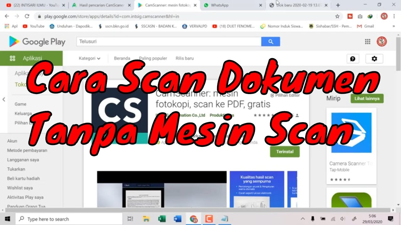 Cara Scan Dokumen tanpa mesin Scan | Cara scan dokumen menggunakan ...