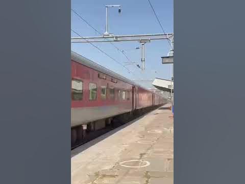 Train in Full Speed 🔥, 22414 NZM MAO Rajdhani Express skipping Lakheri #Shorts #ytshorts # ...