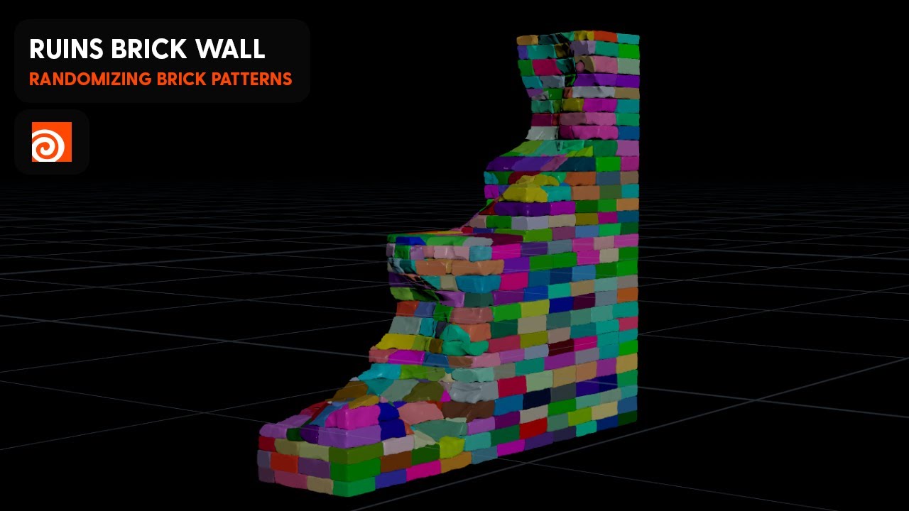 Ruins randomized brick wall - YouTube