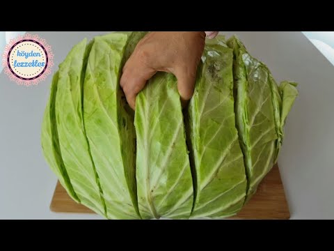 ‼️LAHANAYI BU ŞEKİLDE KESİN VE PİŞİRİN‼️PRATİK YÖNTEMİYLE MUSKA LAHANA DOLMASI TARİFİ✅